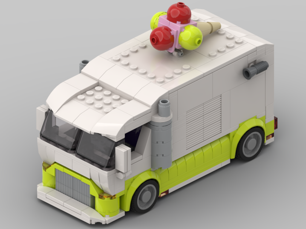 LEGO MOC Joker's Ice Cream Truck by EnderMB | Rebrickable - Build with LEGO
