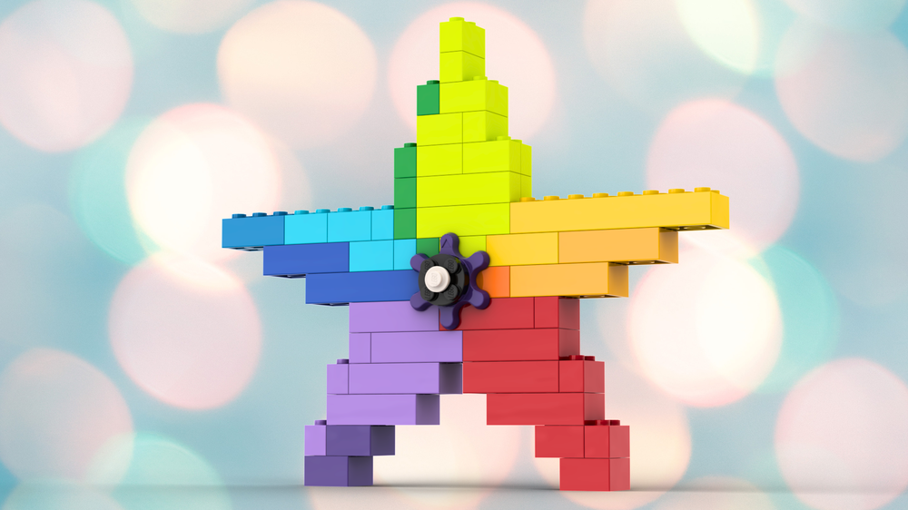 LEGO MOC 11016 Rainbow star by Lenarex | Rebrickable - Build with LEGO