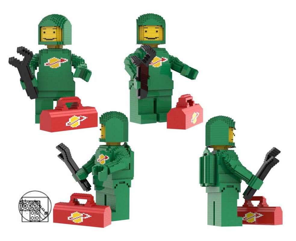 LEGO MOC Maxi figure Green Astronaut by Bricksculpture.net ...
