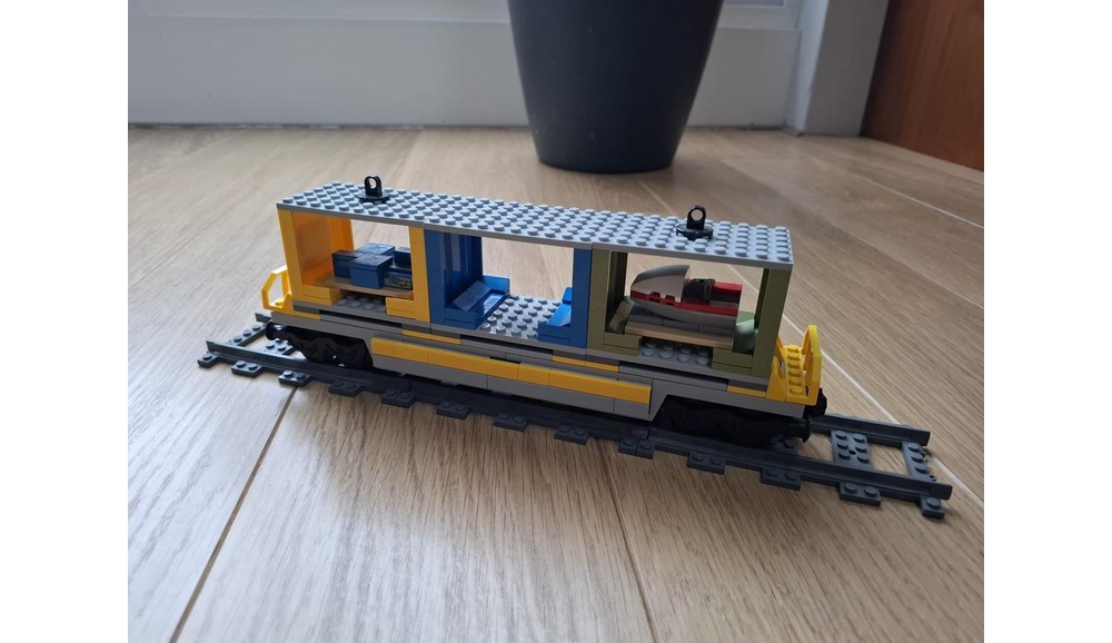 LEGO MOC 6x10 container wagon by Thijsthebuilder | Rebrickable - Build ...