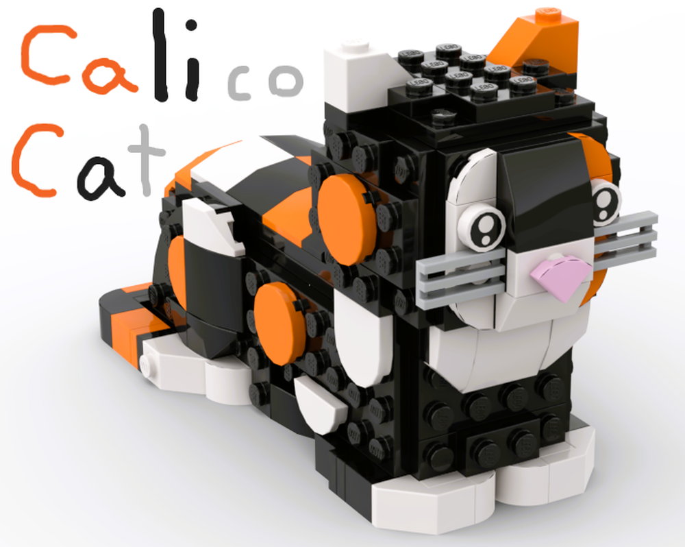 LEGO MOC Calico Cat by RapidCheetah | Rebrickable - Build with LEGO