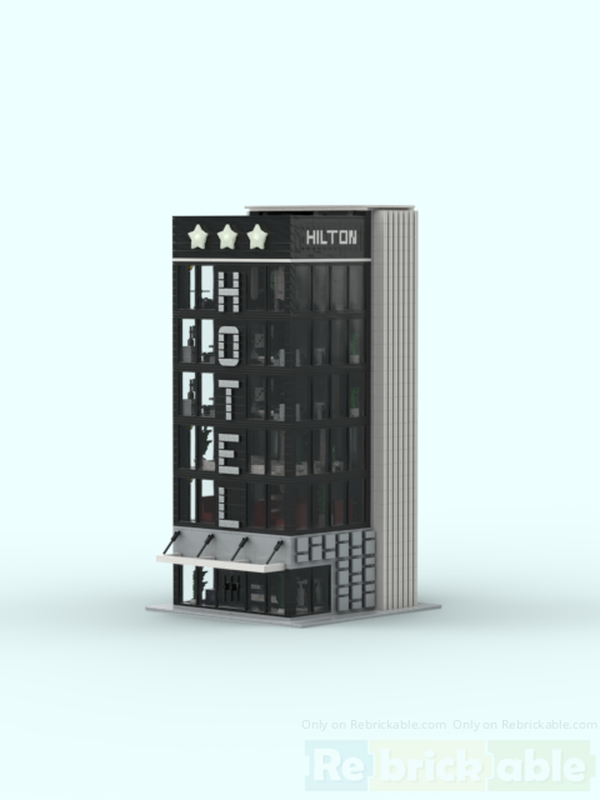 LEGO MOC-203812 Hilton Hotel - v1.0 Full by emk.offline | Rebrickable ...