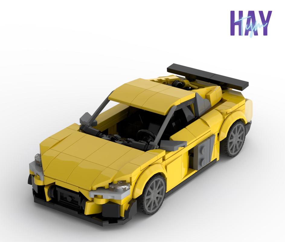 LEGO MOC Audi R8 V10 GT (Yellow) by TymHay | Rebrickable - Build with LEGO