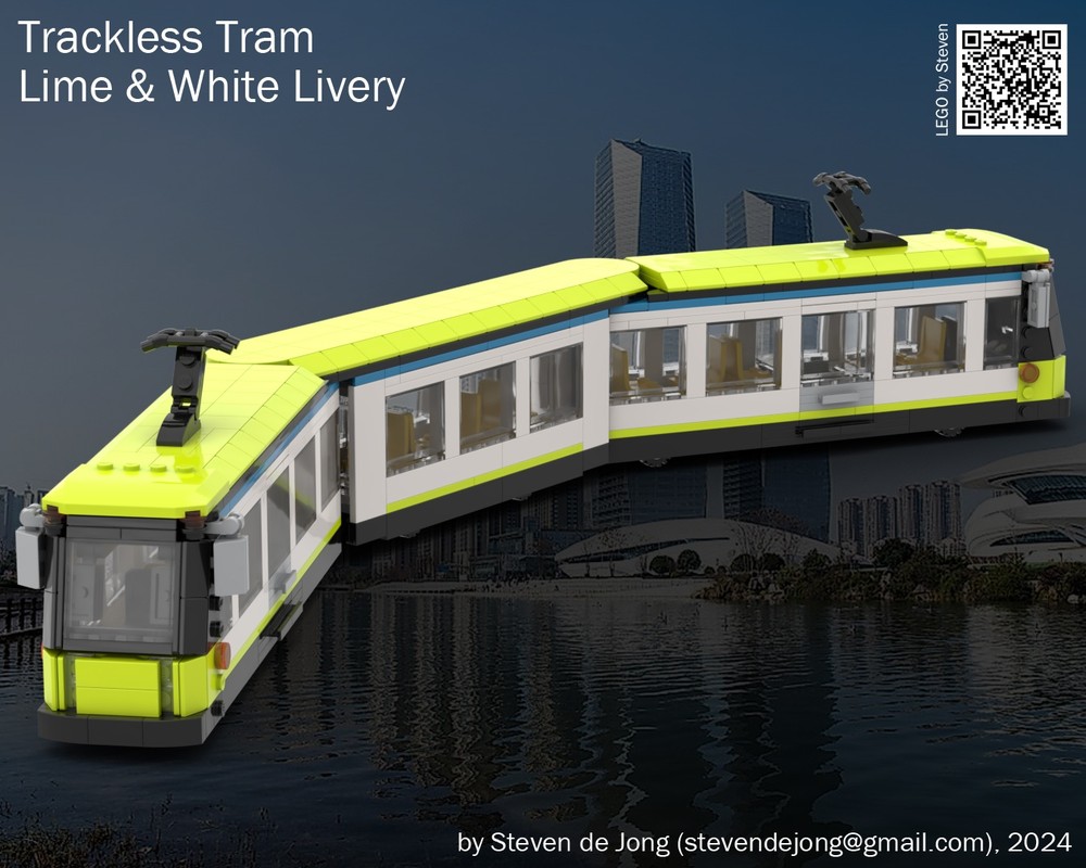 LEGO MOC Trackless Tram (Modern Livery, City / Minifig Scale) by ...