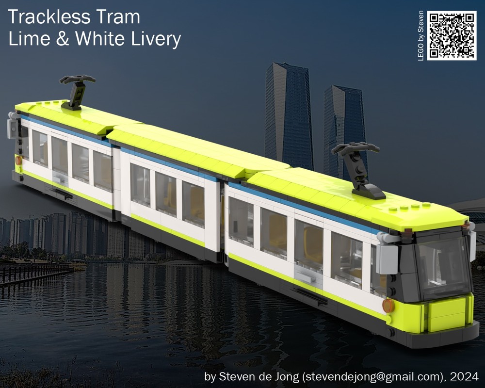 LEGO MOC Trackless Tram (Modern Livery, City / Minifig Scale) by ...
