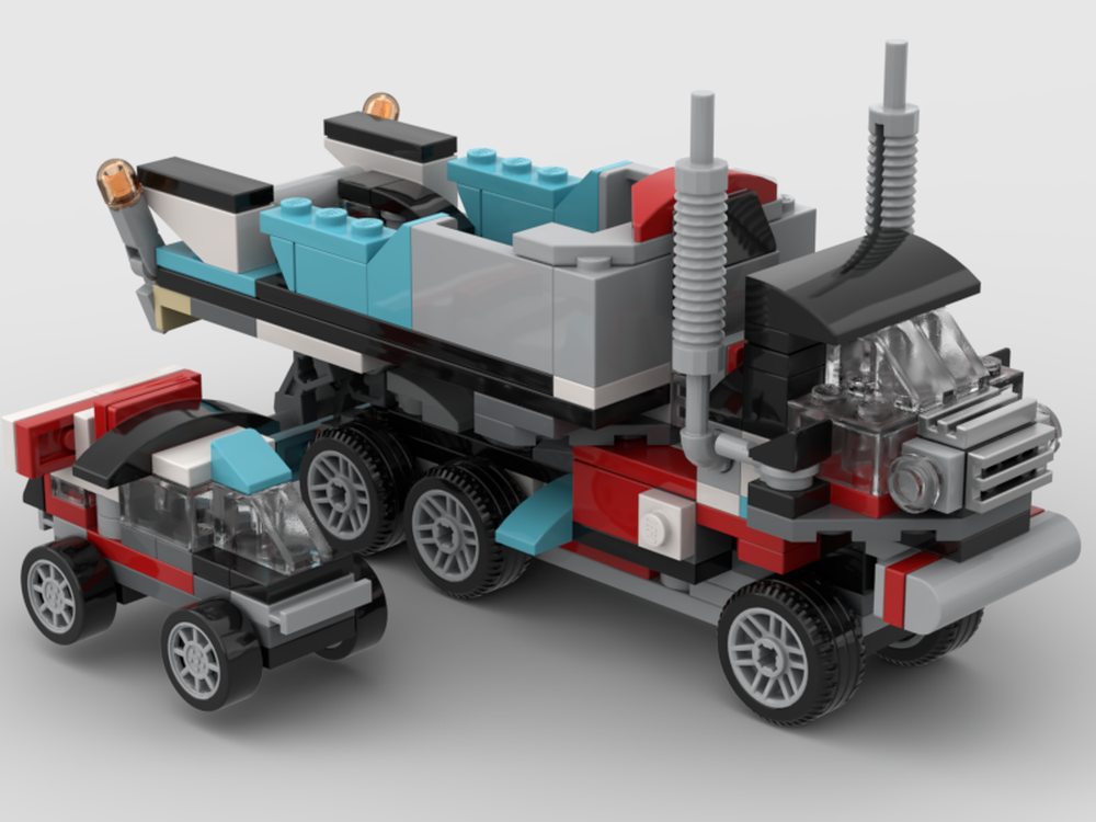 LEGO MOC Mini Car Transporter by Turret | Rebrickable - Build with LEGO