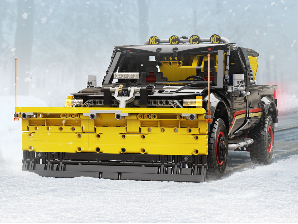 LEGO MOC Snowplow and Spreader for Heavy Pickup by mirrorbricks ...