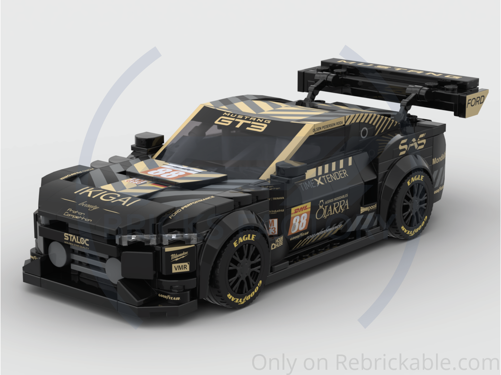Lego Moc Ford Mustang Gt3 By Pit Lane Bricks Factory Rebrickable