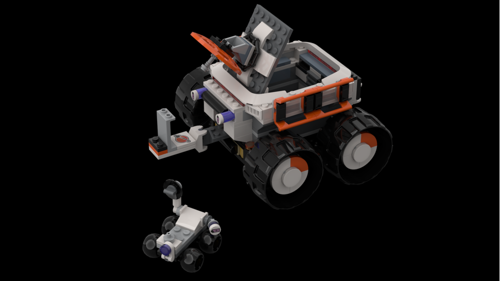 LEGO MOC City Space: Command Rover (60434) ADDITIONAL Trailer and Moon ...