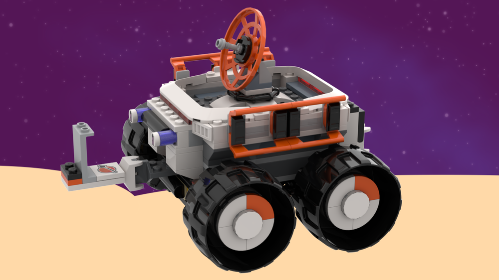 LEGO MOC City Space: Command Rover (60434) ADDITIONAL Trailer and Moon ...