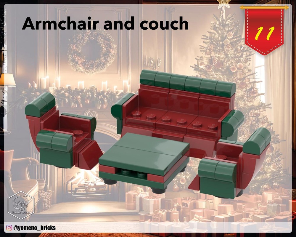 LEGO MOC Armchair and couch - Advent calendar 2024 - 11 by YomenoBricks ...