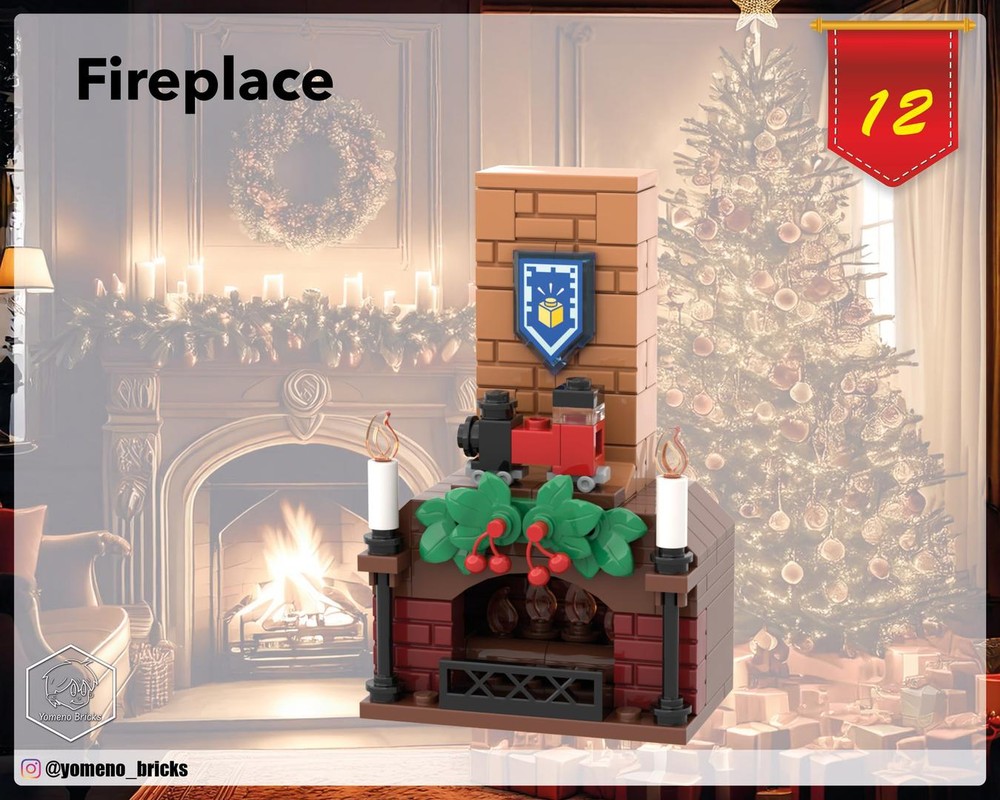 LEGO MOC Fireplace - Advent calendar 2024 - 12 by YomenoBricks ...