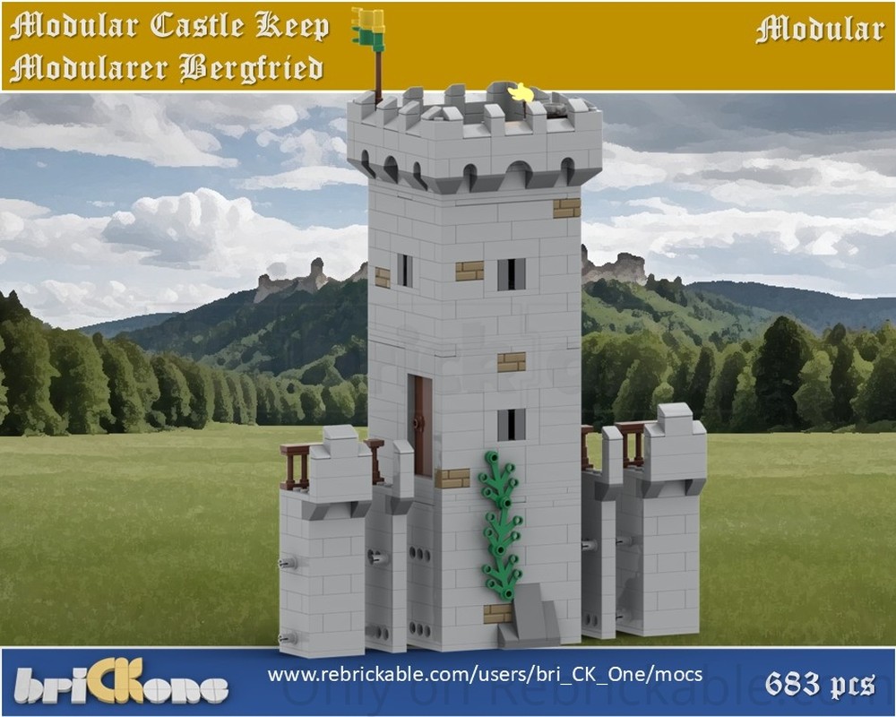 LEGO MOC-203944 Modular Castle Keep Bear Rock - Modularer Bergfried ...