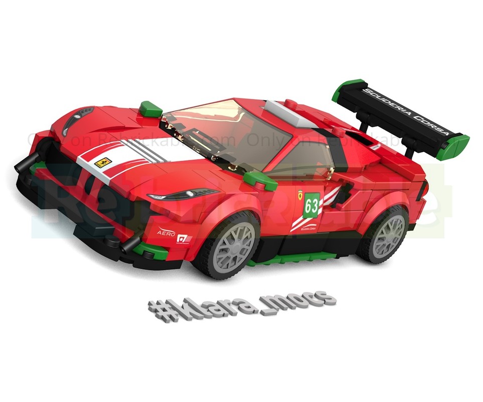 LEGO MOC Ferrari 488 GT3 V2 in 8 Stud Wide Style by klara_mocs ...
