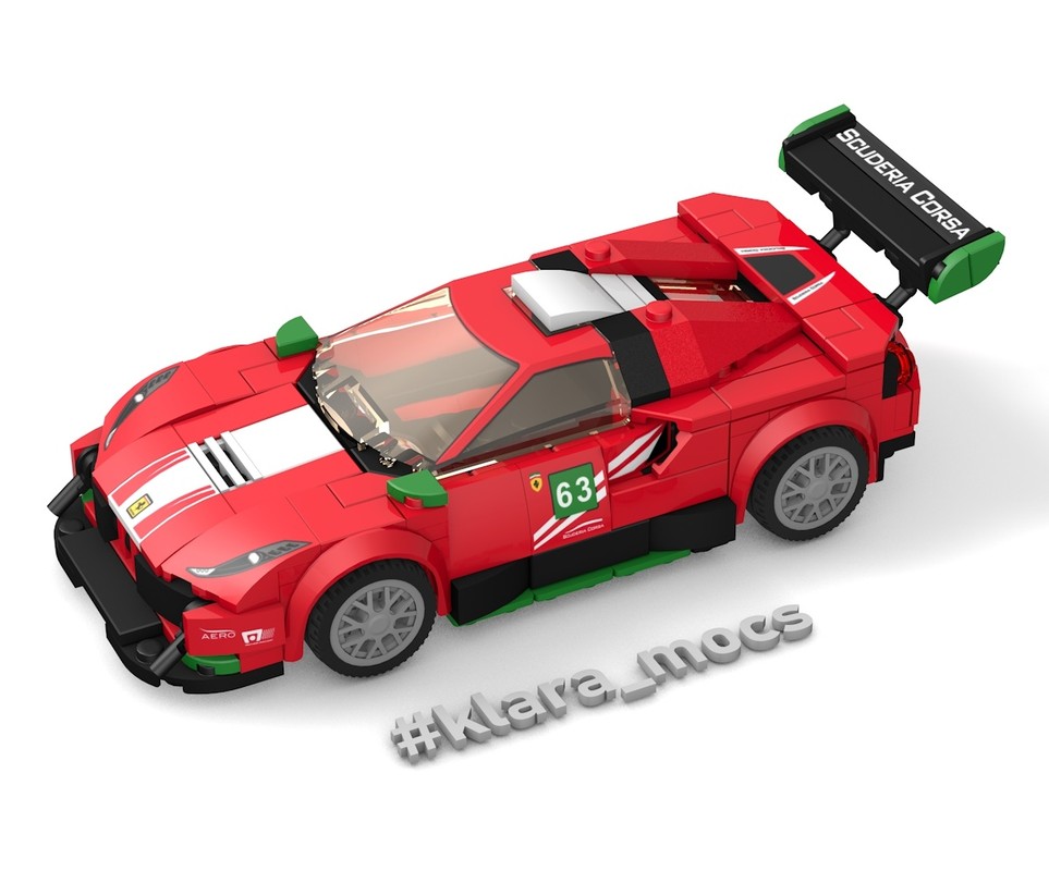LEGO MOC Ferrari 488 GT3 V2 in 8 Stud Wide Style by klara_mocs ...