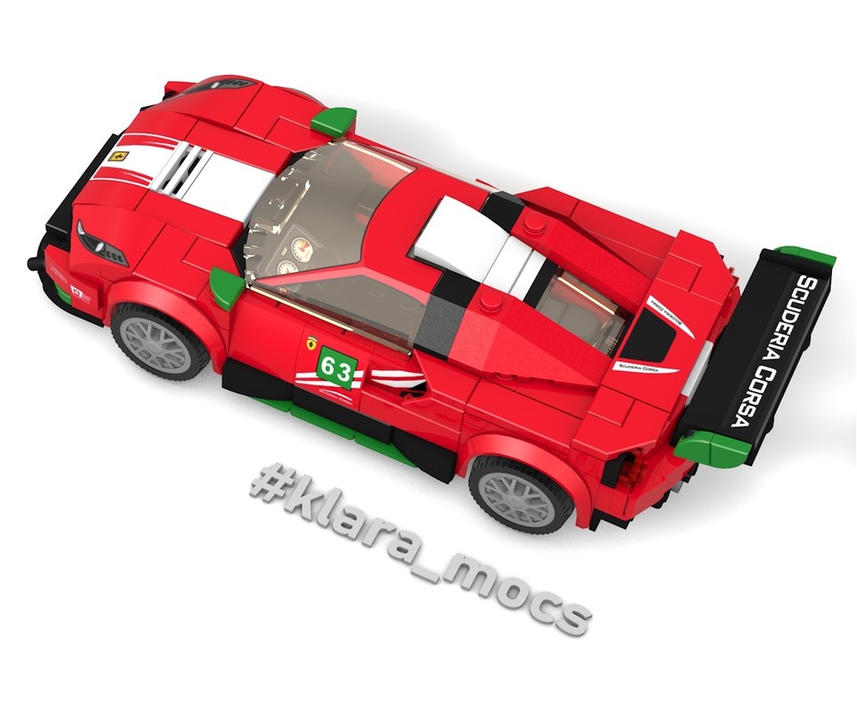 LEGO MOC Ferrari 488 GT3 V2 in 8 Stud Wide Style by klara_mocs ...