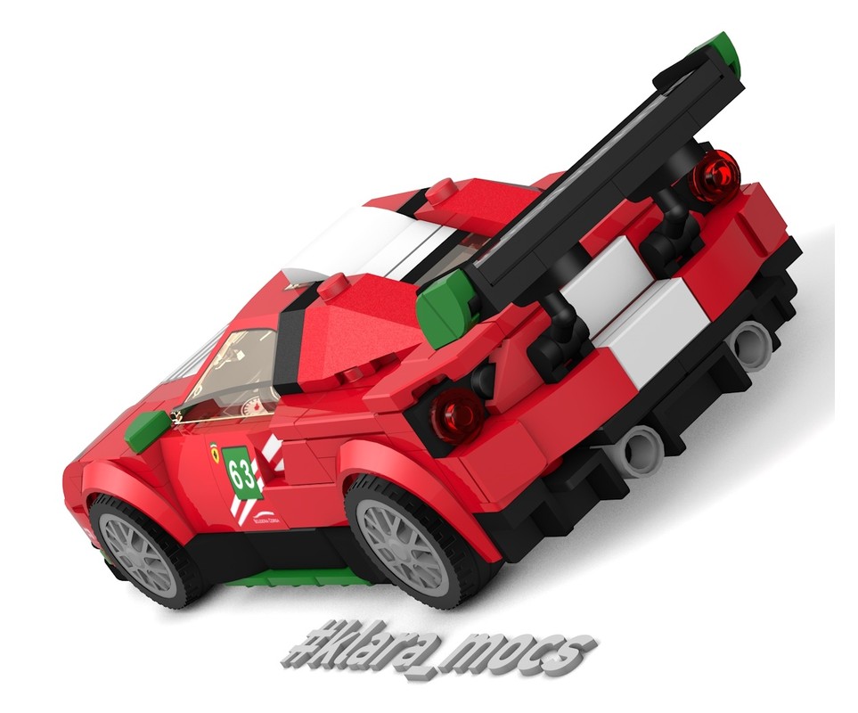 LEGO MOC Ferrari 488 GT3 V2 in 8 Stud Wide Style by klara_mocs ...