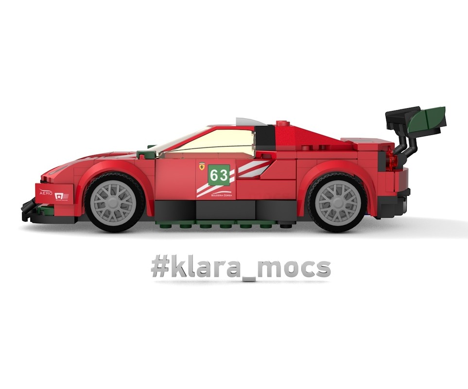 LEGO MOC Ferrari 488 GT3 V2 in 8 Stud Wide Style by klara_mocs ...