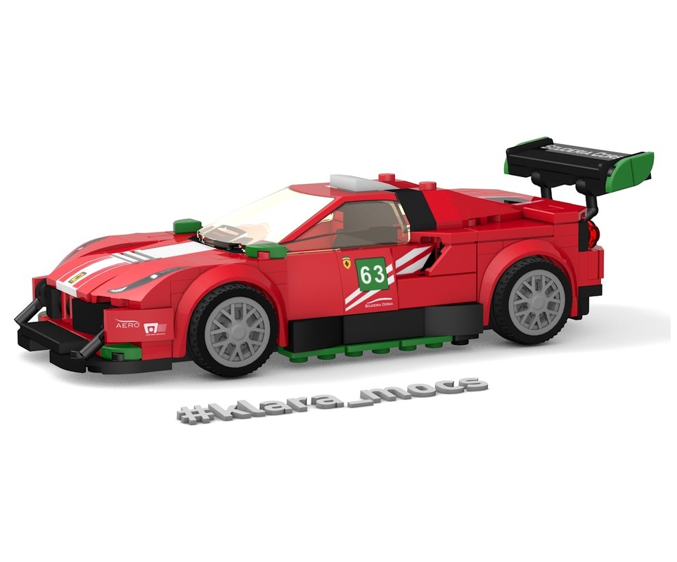 LEGO MOC Ferrari 488 GT3 V2 in 8 Stud Wide Style by klara_mocs ...