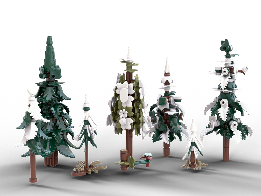 LEGO MOC Winter Tree Collection by Thomus_Bean | Rebrickable - Build ...