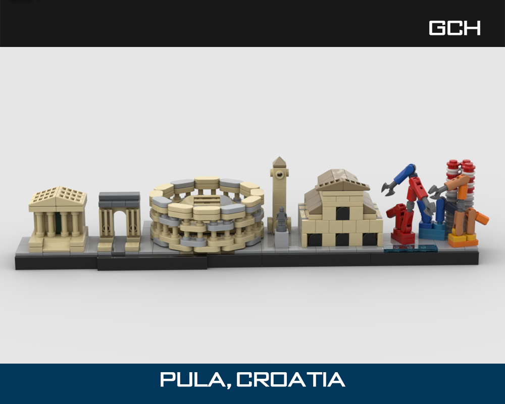 LEGO MOC-203987 Architecture Pula Croatia Skyline by GCh | Rebrickable ...