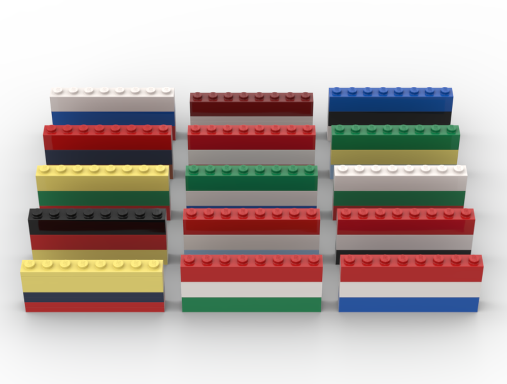 LEGO MOC Every Triband flag by Misser | Rebrickable - Build with LEGO