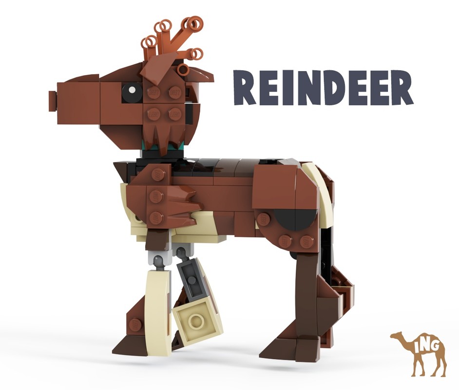 LEGO MOC Reindeer by cameling | Rebrickable - Build with LEGO