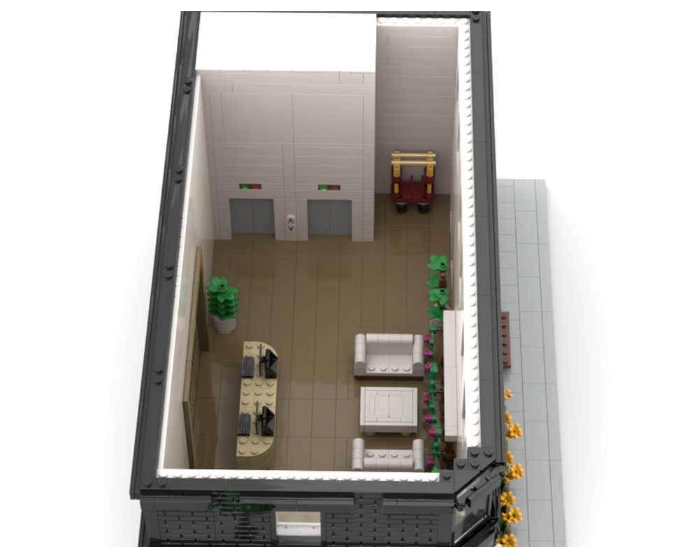 Lego Moc Hotel By Yourdailybrick Rebrickable Build With Lego