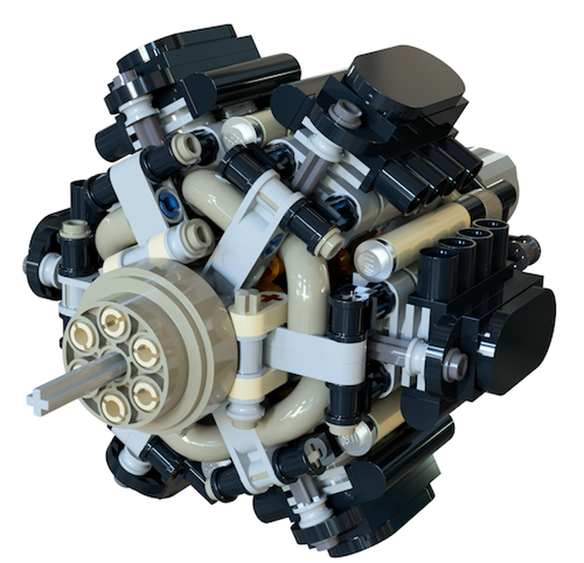 LEGO MOC 12 Cylinder Radial Engine by WPNGLS | Rebrickable - Build with ...