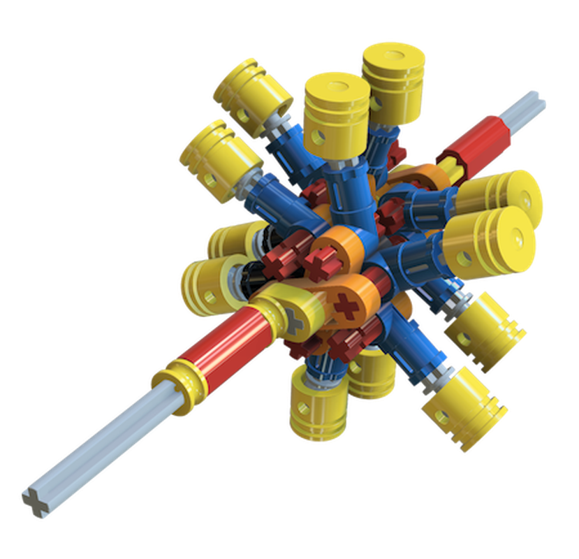 LEGO MOC 12 Cylinder Radial Engine by WPNGLS | Rebrickable - Build with ...