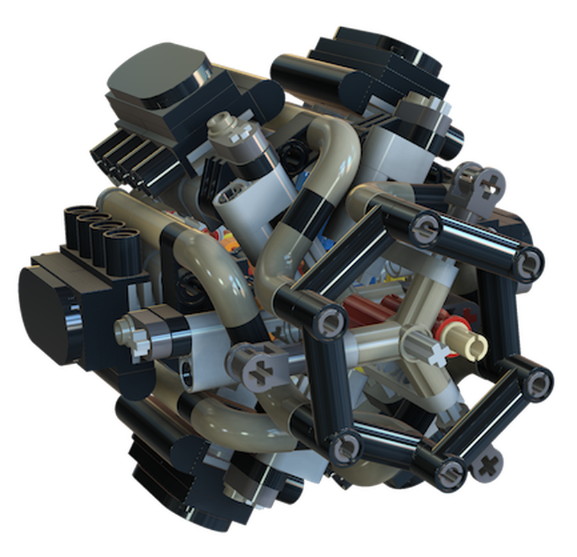 LEGO MOC 12 Cylinder Radial Engine by WPNGLS | Rebrickable - Build with ...