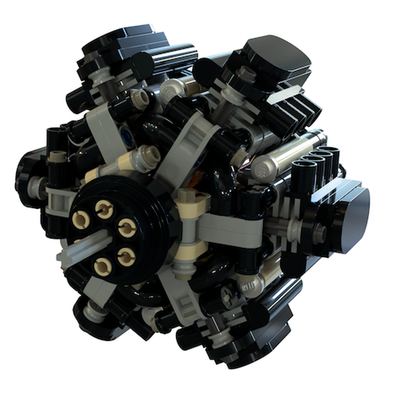 LEGO MOC 12 Cylinder Radial Engine by WPNGLS | Rebrickable - Build with ...
