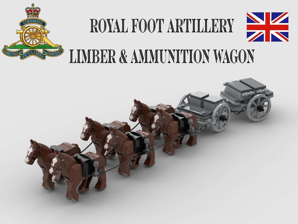 LEGO MOC British Napoleonic Royal Artillery Limber and Ammunition Wagon ...