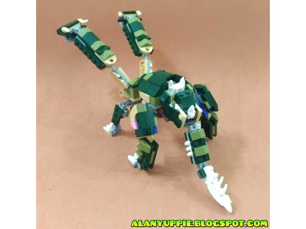 Lego Moc Transformers Two Headed Dragon Using Lego Creator Set 31121