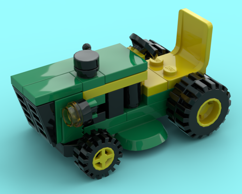 LEGO MOC John Deere lawn tractor by medleyj | Rebrickable - Build with LEGO