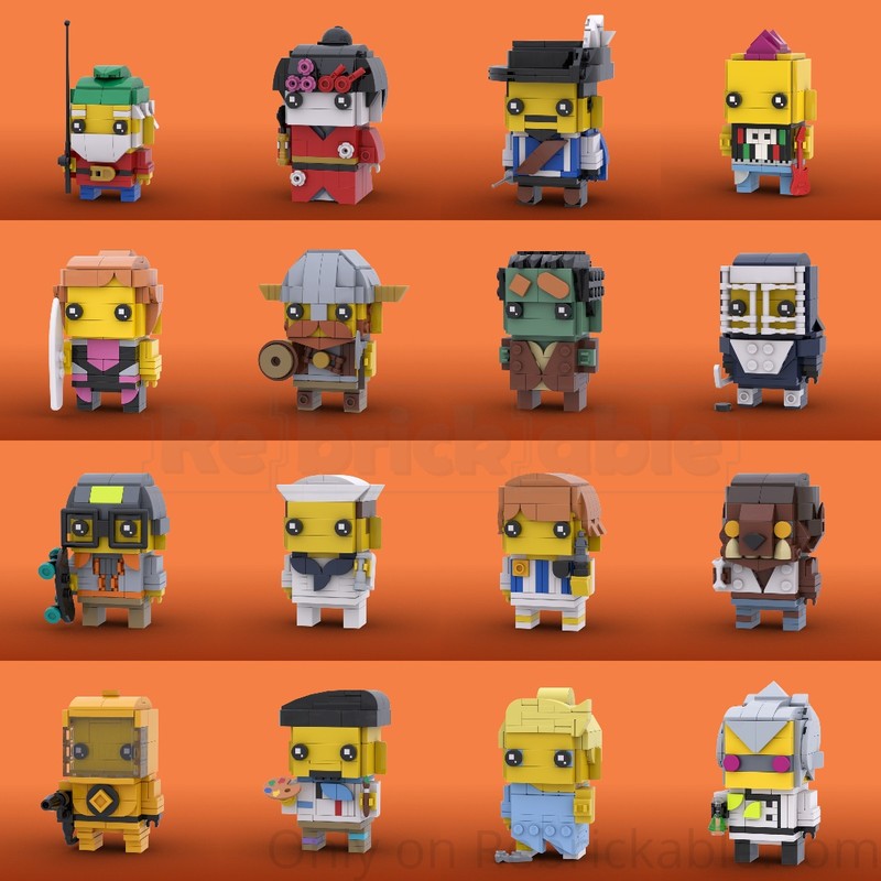 LEGO MOC CMF Series 4 BrickHeadz Bundle by SkyCaptain | Rebrickable ...