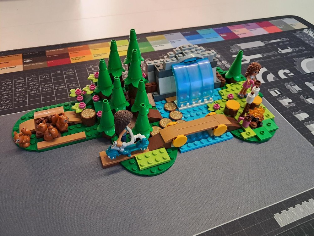 LEGO MOC Forest Triple Waterfall by carel0180 | Rebrickable - Build ...
