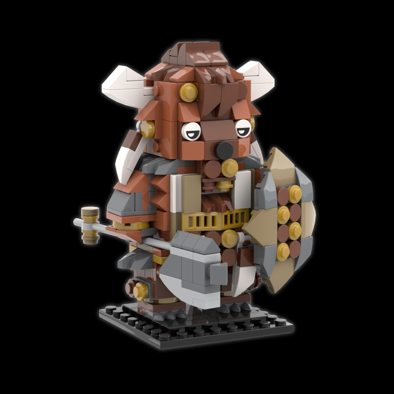 LEGO MOC Minotaur Warrior Brickhead by Minifigdisplayco | Rebrickable ...