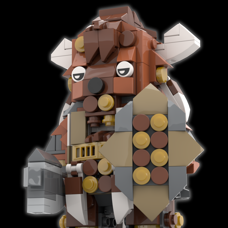 LEGO MOC Minotaur Warrior Brickhead by Minifigdisplayco | Rebrickable ...