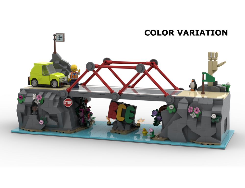 LEGO MOC PD002 RCE Poly Bridge by Polarstorm | Rebrickable - Build with ...
