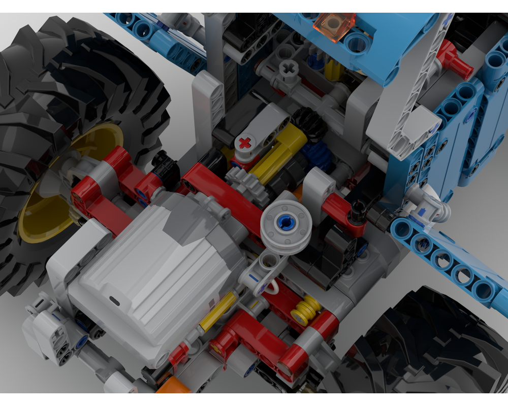 Lego Moc Articulated Tractor 20 With Motorized Gearbox 42070 Mod By