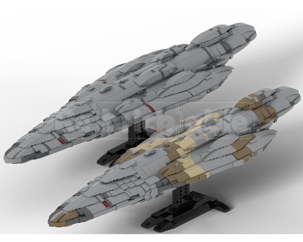 LEGO MOC Rebel Alliance Mon Calamari MC-80 "Wingless" Class Heavy ...