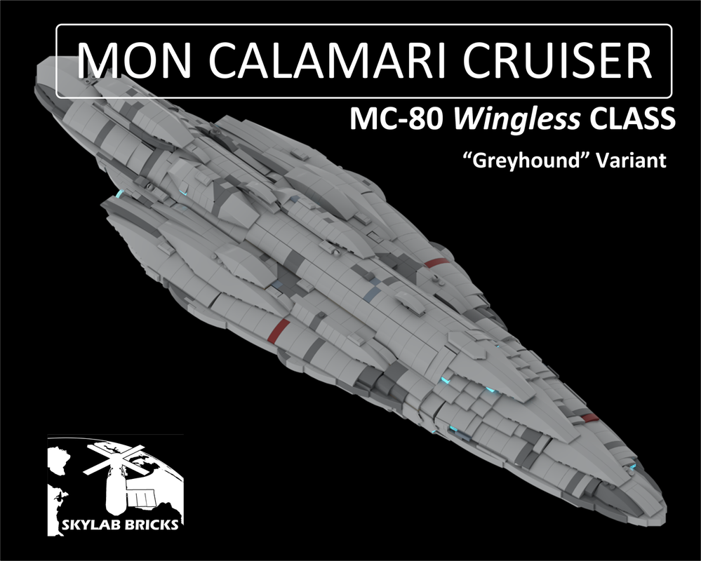 LEGO MOC Rebel Alliance Mon Calamari MC-80 "Wingless" Class Heavy ...