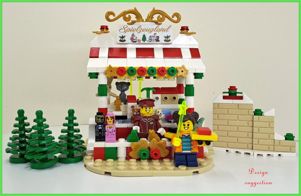 LEGO MOC Winter Village Toy Stall by xoona | Rebrickable - Build with LEGO