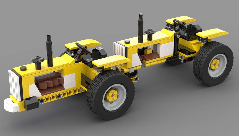 LEGO MOC Small Tandem Tractor by TechnicModlr | Rebrickable - Build ...
