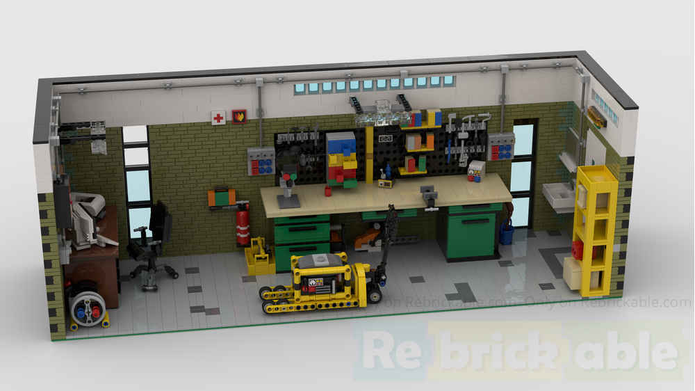 Lego Moc Diorama Lego Workshop By Hjvdh Rebrickable Build With Lego