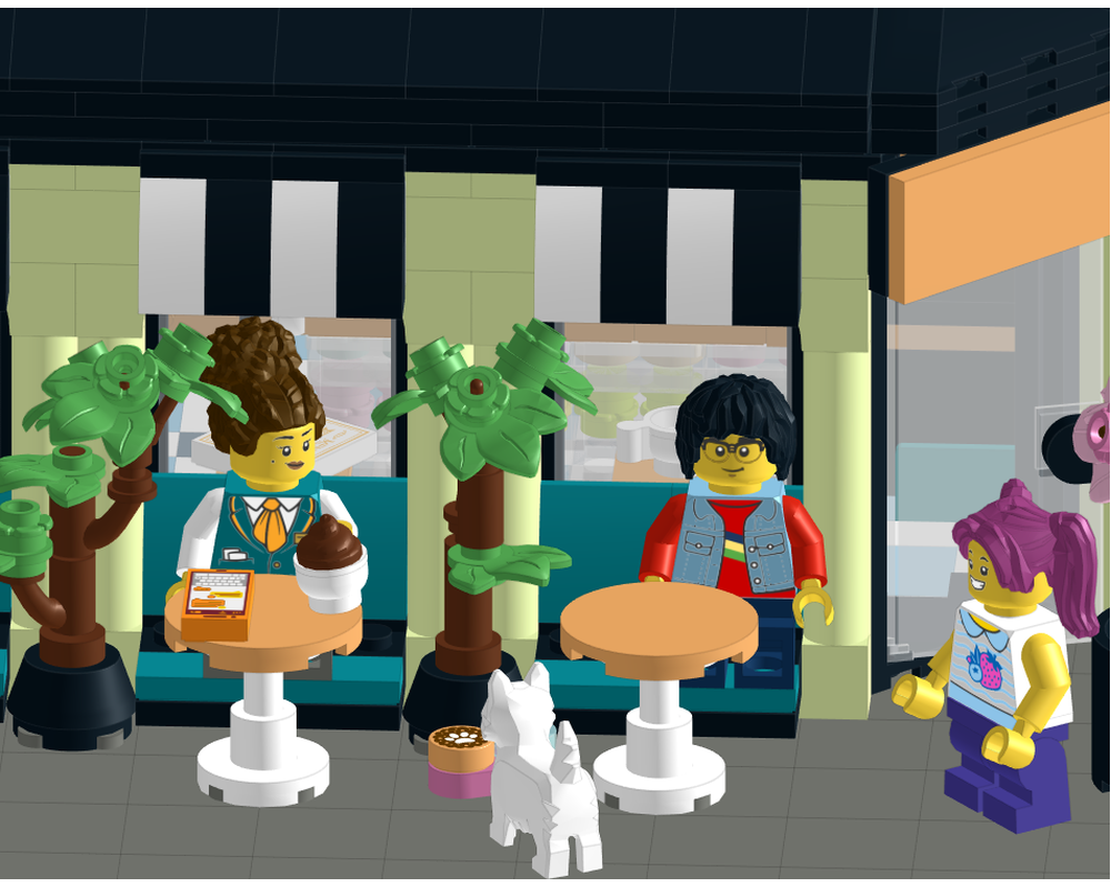 LEGO MOC Croissant Café by Sunnyville | Rebrickable - Build with LEGO