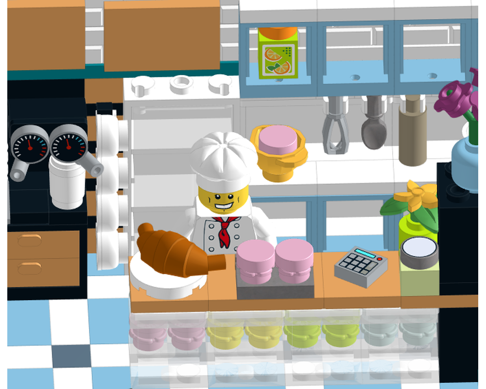 LEGO MOC Croissant Café by Sunnyville | Rebrickable - Build with LEGO