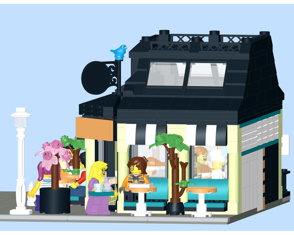LEGO MOC Croissant Café by Sunnyville | Rebrickable - Build with LEGO