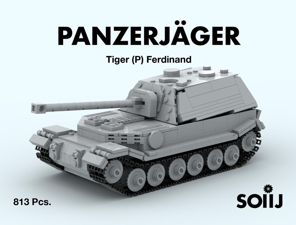 LEGO MOC Panzerjäger Tiger (P) Ferdinand Vk 45.01 - German SPG 1:35 by ...
